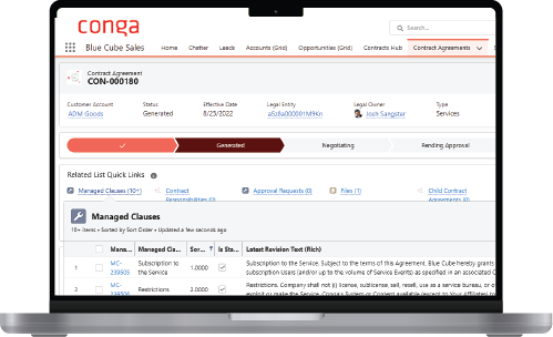 Contracts for Salesforce: Product Features - Conga